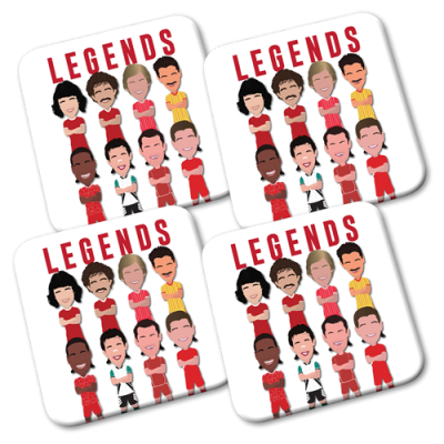 Football Gifts- Liverpool Legends Vector Heroes Coasters 4 Pack