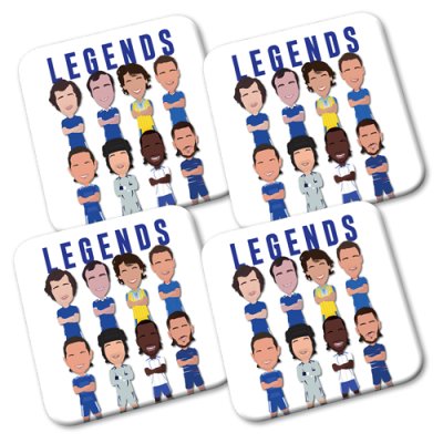 Football Gifts- Chelsea Legends Vector Heroes Coasters 4 Pack