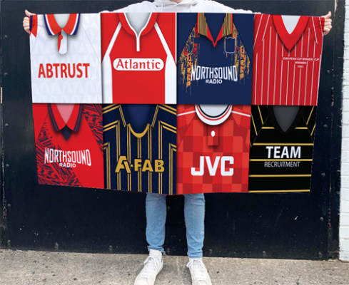 Aberdeen Retro Kit Montage Football Flag High Quality Classic Kits